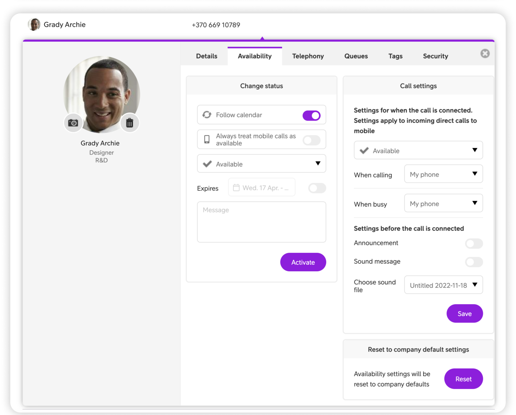 User Administration - Telia Smart Connect