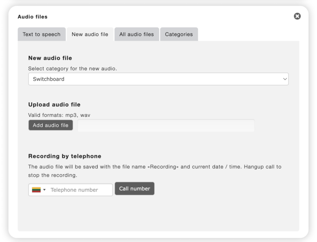 Audio Files - Telia Smart Connect
