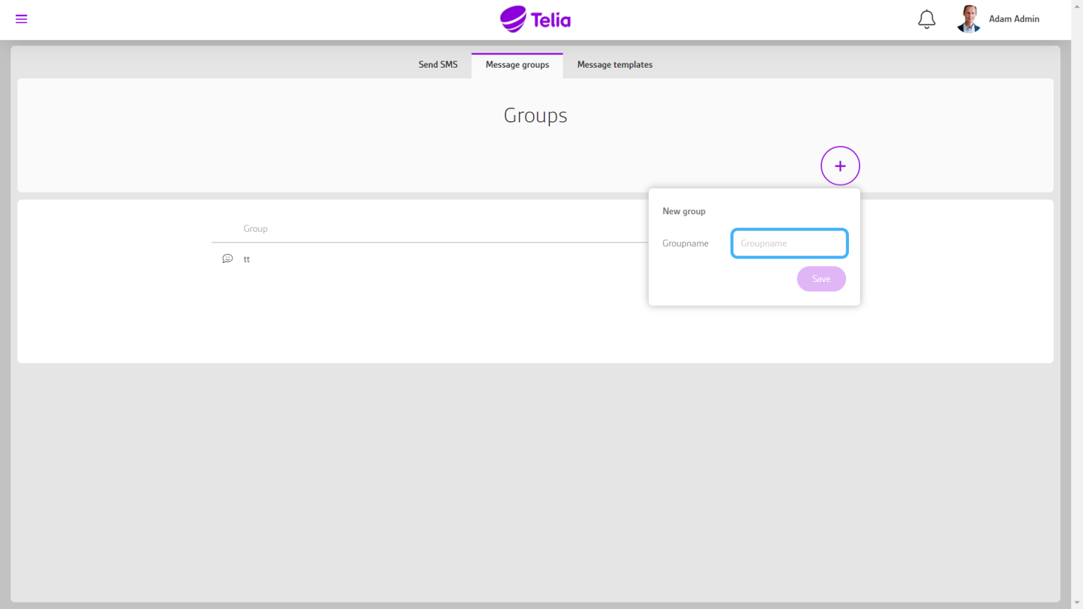 Message Module - Telia Smart Connect