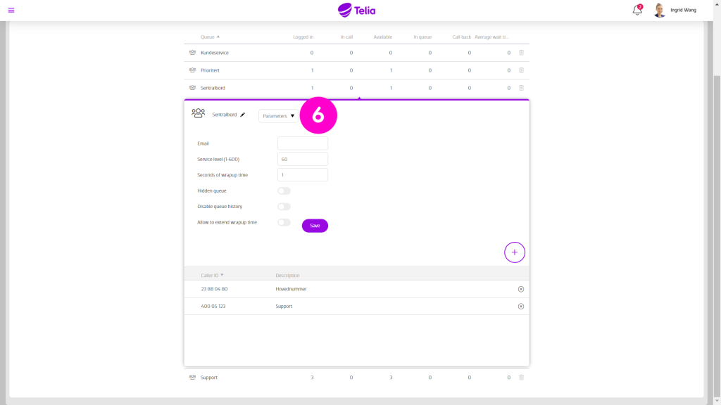 Queue Administration - Telia Smart Connect