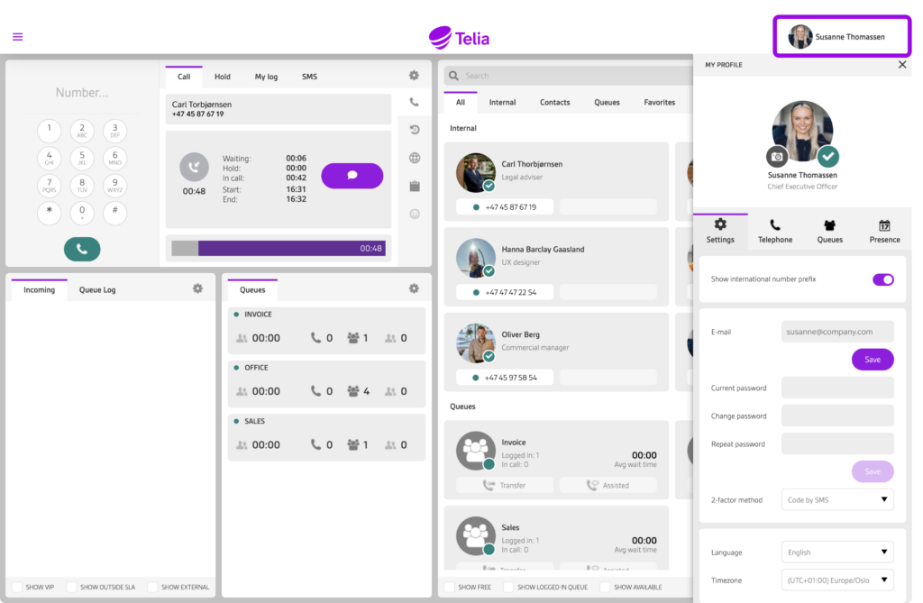 My Profile - Telia Smart Connect