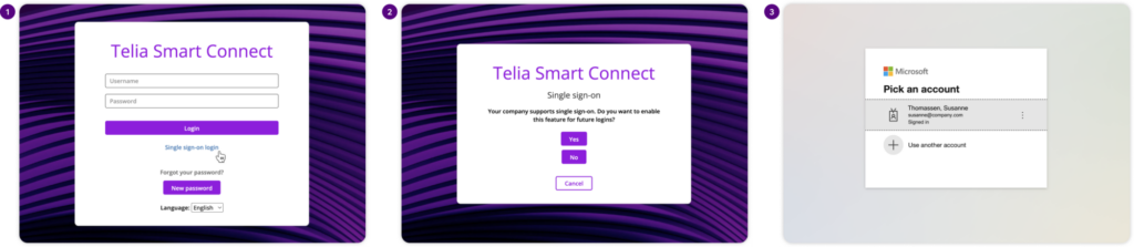 Single Sign-On (SSO) - Telia Smart Connect
